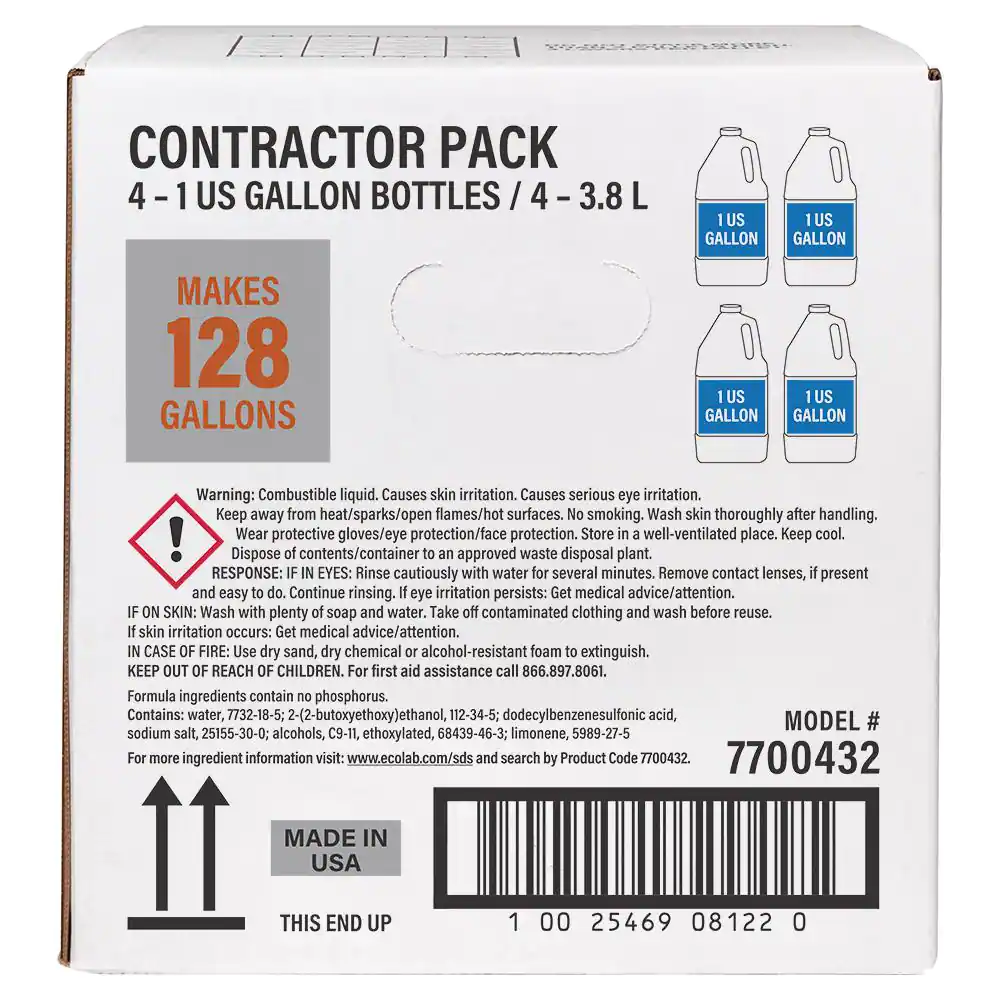 Ecolab Heavy Duty Citrus Degreaser Cleaner Grease Professional 1 Gallon ...