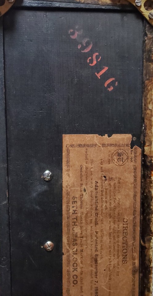 Seth Thomas Adamantine Mantel Clock Tortoise Shell 1893 Westminster ...