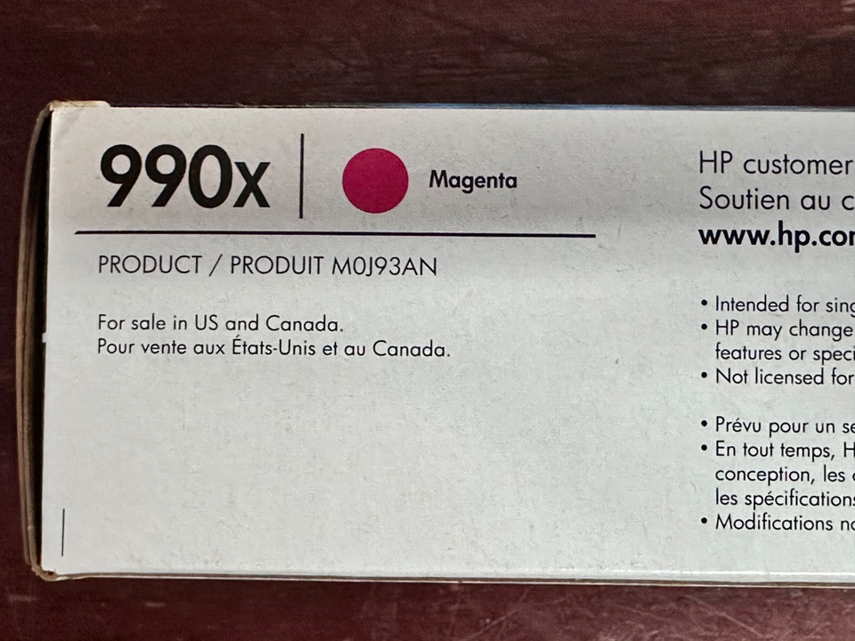 HP 990X PageWide Cartridge High Yield MAGENTA M0J93AN EXP. 06/23 | eBay
