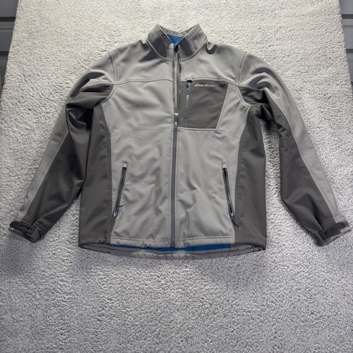 Eddie Bauer Jacket Mens TL Grey Polyester Full Zipper Pockets Travel | eBay