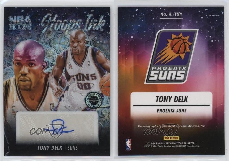 2023 Panini NBA Hoops Premium Stock Ink Prizm 54/75 Tony Delk #HI-TNY ...
