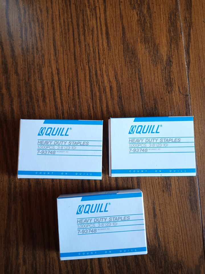 Quill Heavy Duty Staples 1000 staples per box 3/8" 7-93748 | eBay