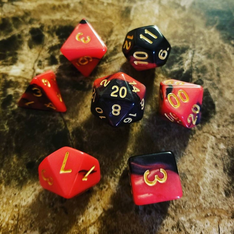 Magma Flow Dice RPG Set Polyhedral DND Dungeons and Dragons Pathfinder ...