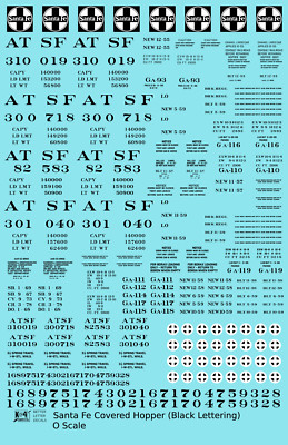 K4 O Decals Santa Fe Covered Hopper Black | eBay