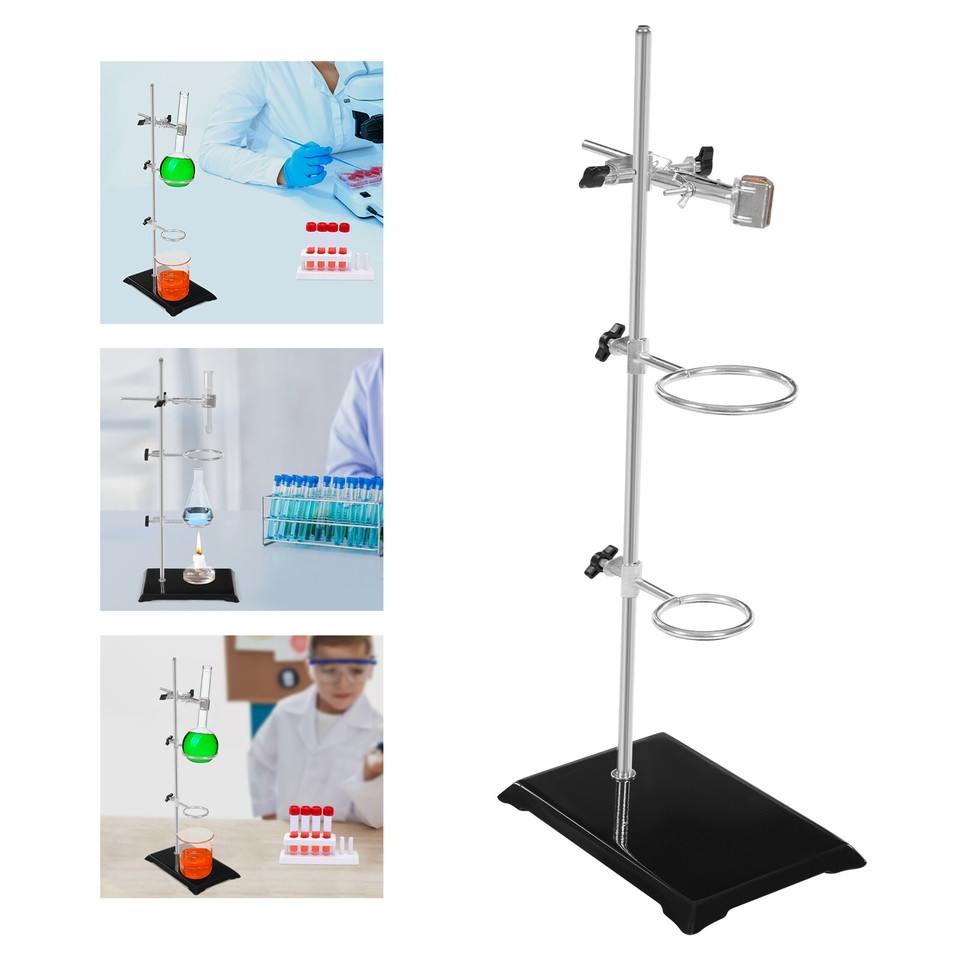 Lab Iron Stand Flask Condenser Clamp Ring Rack Set Support Holder ...