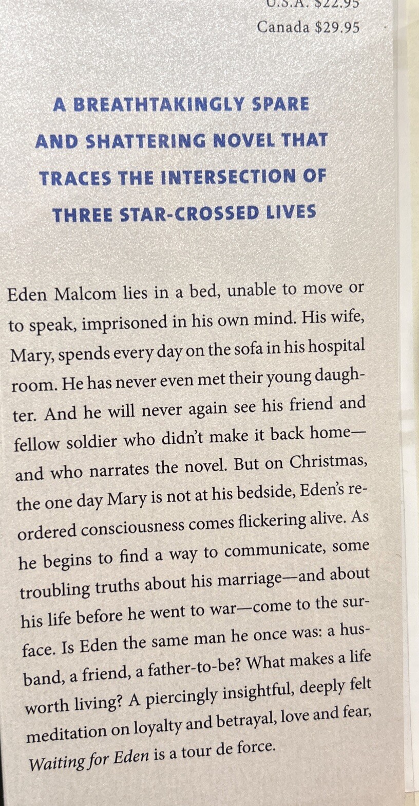 WAITING for EDEN By Elliot Ackerman, Hardcover, 2018 | eBay Australia