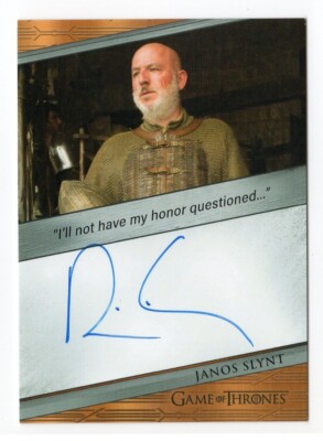 Game of Thrones Legends of the Realm Autograph Dominic Carter as Janos ...
