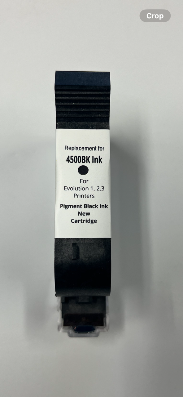 4500BK- Black Ink Cartridge- Digital Design for Evolution Printers 1, 2 ...