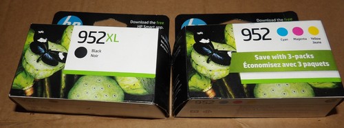 Genuine HP 952XL Black 952 Color Ink Cartridges - Combo Pack Dated 2026 ...