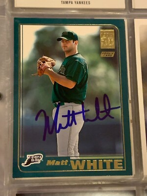 MATT WHITE AUTOGRAPHED SIGNED 2001 TOPPS CARD DEVIL RAYS COA | eBay