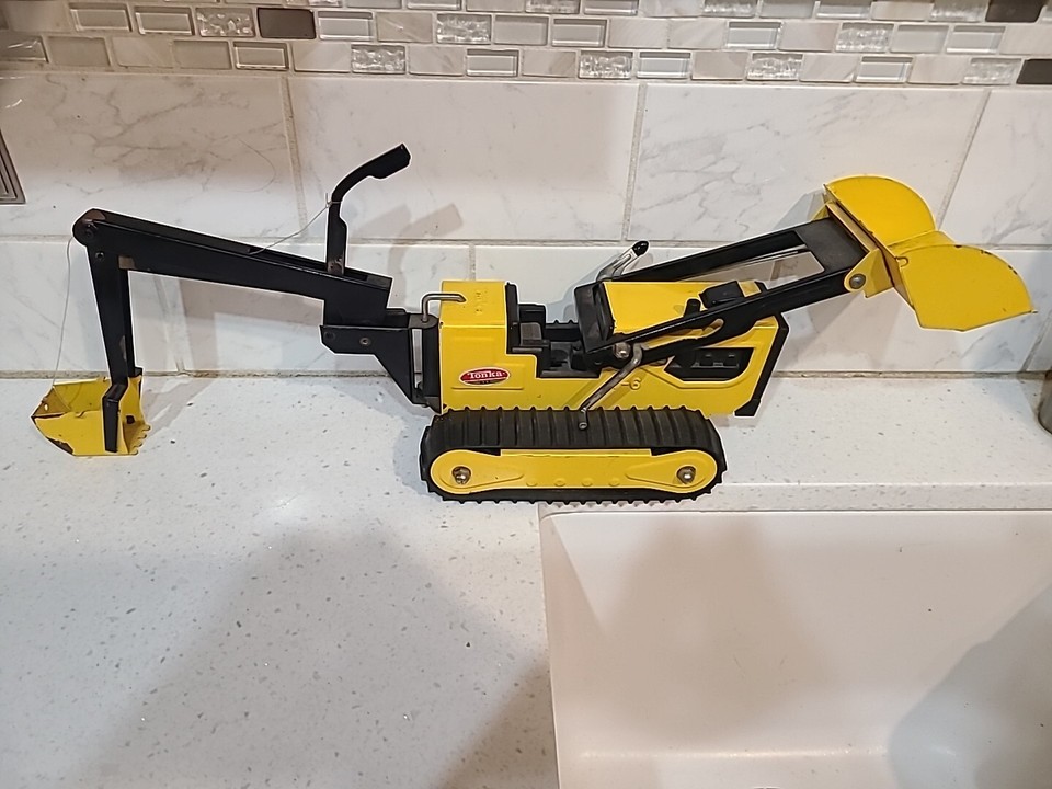 Vintage 1960s Tonka Trencher Backhoe Loader Pressed Steel Toy | eBay