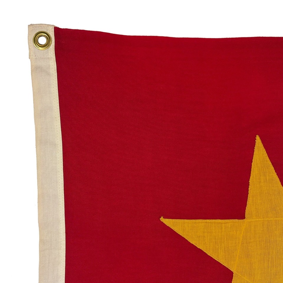 Vintage Cotton Sewn Stars Chinese Flag CCP Communist China Textile Art ...