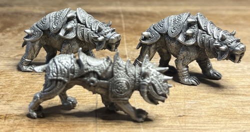 Everquest Dire Bear And Stalker Pewter Figure Lot Of 3 Miniatures | eBay