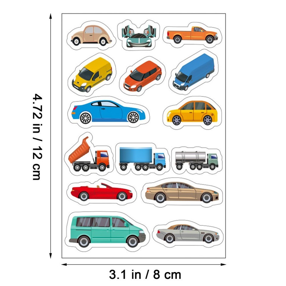 Road Sign Decals Signs City Construction Vehicles Wall Stickers DIY ...