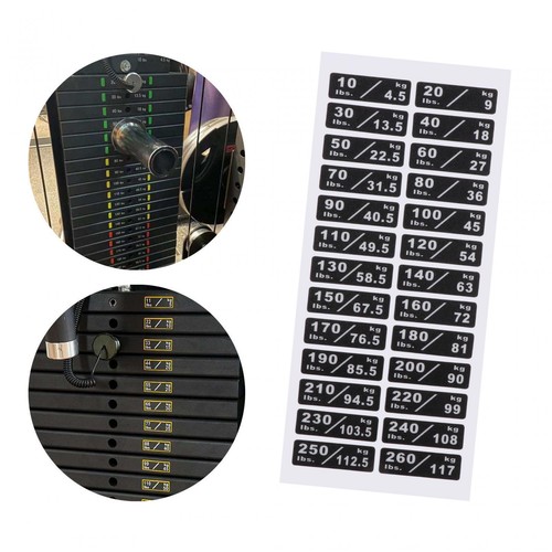 Weight Stack Labels Weight Stickers 10-260lbs/4.5-117kg Self Sticky ...