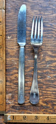 Vintage US Navy Cutlery Silverware Fork Knife USN | eBay