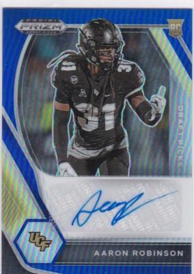 2021 Prizm Draft Auto Blue #52 Aaron Robinson UCF Rookie #003/149 | eBay