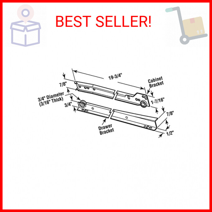 Prime-Line R 7212 Drawer Slide Kit – Replace Drawer Track Hardware ...