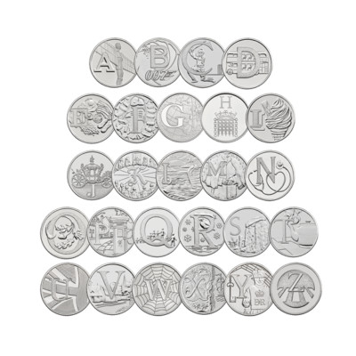 10P A-Z ALPHABET 10 PENCE 2018 & 2019 UNCIRCULATED COINS - VARIOUS ...