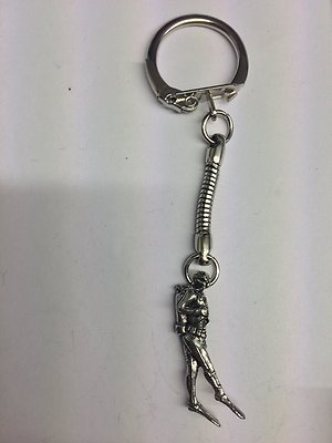 Diver Stepping Off PP-U06 English Pewter Emblem on a Snake Keyring | eBay
