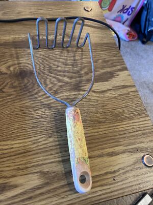 Rustic Primitive Potato Masher, Wood Handle | eBay