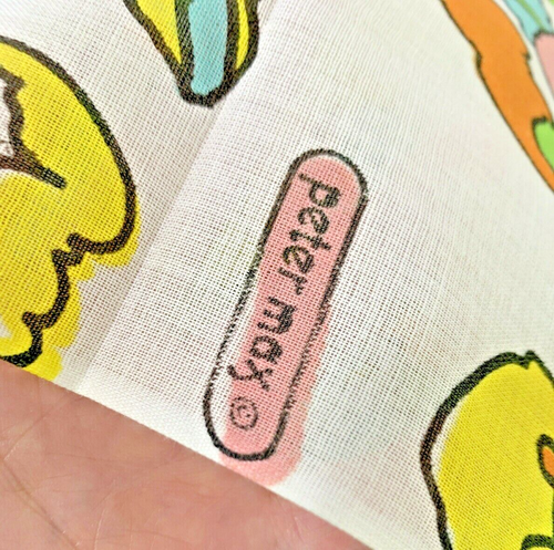 Peter Max Fabric Remnant Vintage Retro Mid-Century Bright Floral 4.5 ...