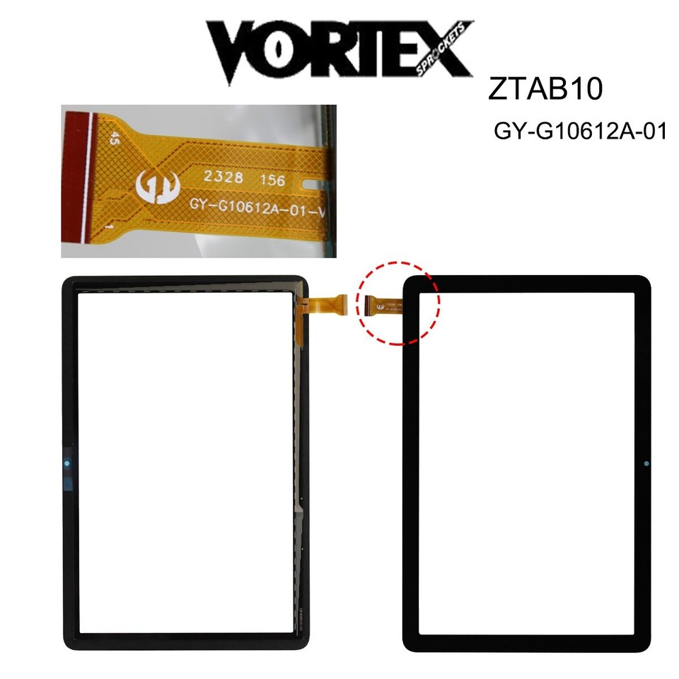 Touch Screen Digitizer Glass Panel For Vortex Tab 10/T10M/Pro/Plus/Z ...
