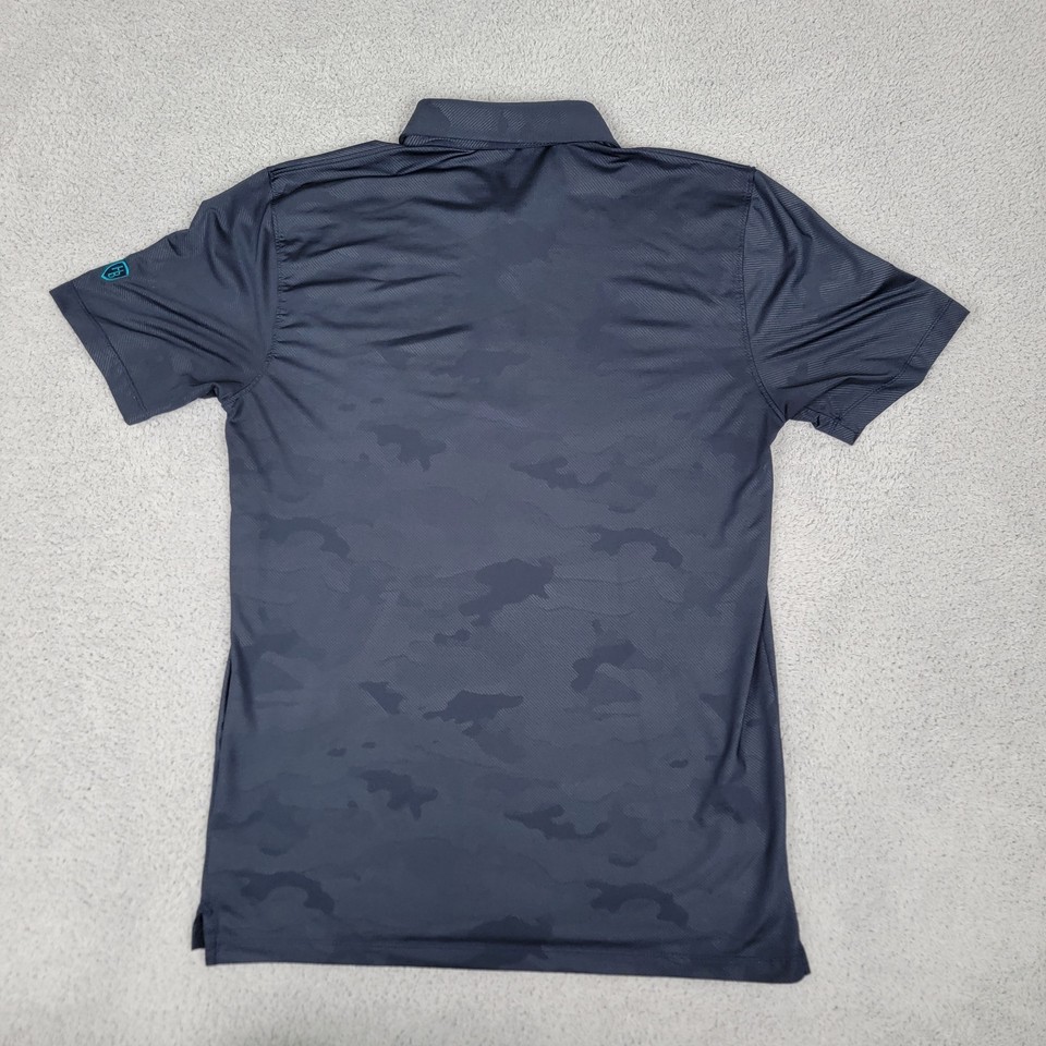 G Fore Shirt Men's Medium Blue Polo Camo Golf Short Sleeve Performance ...
