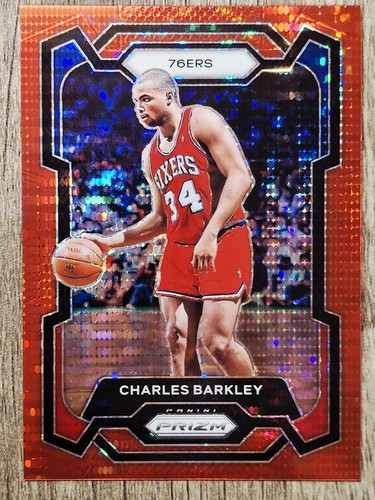 2023 24 Panini Prizm Charles Barkley 180 Red Seismic Prizm 299 Ebay