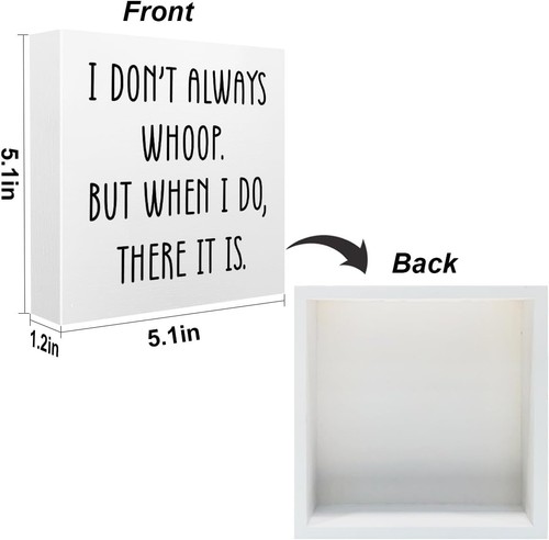 Funny Quotes Office Supplies Rustic Desk Decor White Wooden Box ...