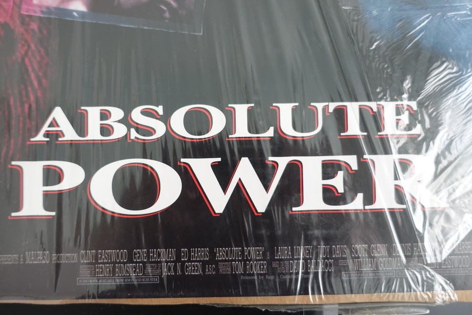 Quad Movie Poster " ABSOLUTE POWER " Starring Clint Eastwood - Gene ...