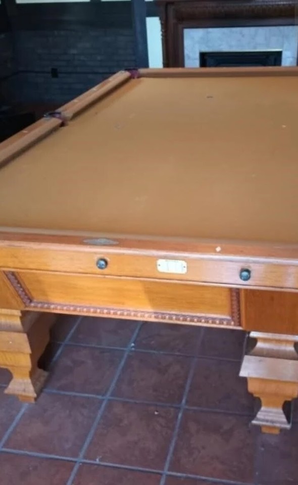 Antique Brunswick Balke Collender Billiards 8’ Pool Table | eBay