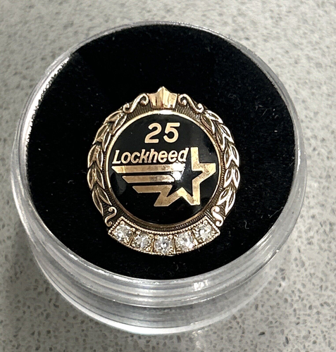 VTG 10K LOCKHEED 25 Yr Employee Service Award Pin; 3 Gm; Aerospace ...