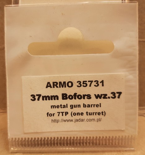 Armo Metal Gun Barrel 37mm Bofors wz.37 WWII British 7TP Anti-Tank ...