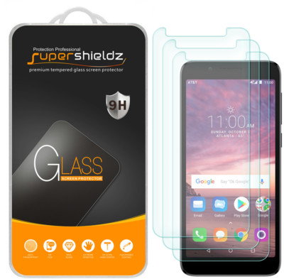 3X Supershieldz Tempered Glass Screen Protector Saver for Alcatel ...