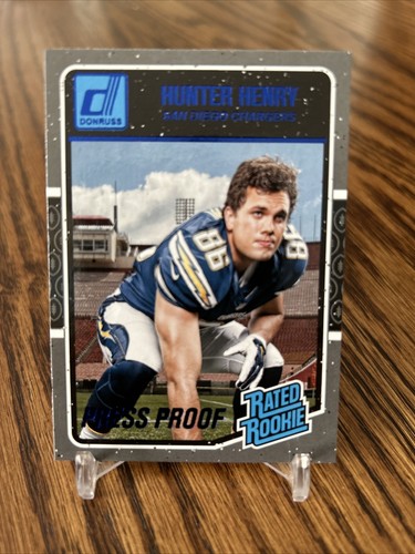 Hunter Henry SP Blue Press Proof Rookie Card 2016 Donruss Rated Rookies ...
