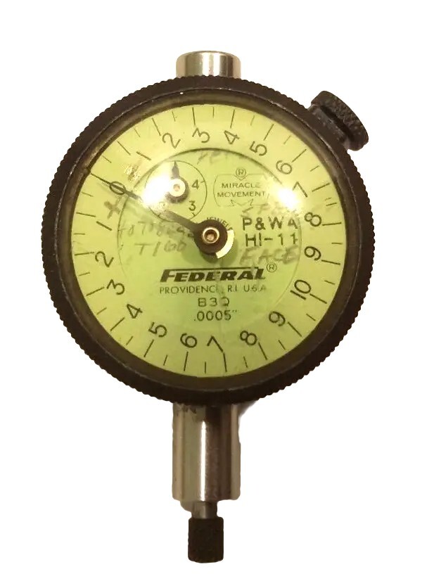 Federal B3Q .0005 Dial Indicator w/Flat Back 0-.050" Range .0005" | eBay