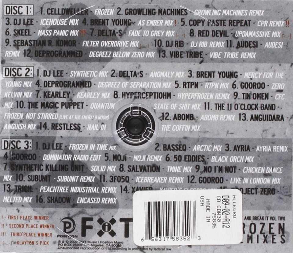 CELLDWELLER Take It and Break It, Vol. 2: Frozen Remixes (CD) (US ...