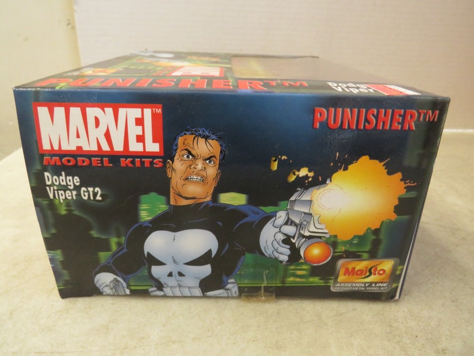 CIB 2002 Marvel Punisher 1:24 Scale Dodge Viper Model Kit Maisto | eBay