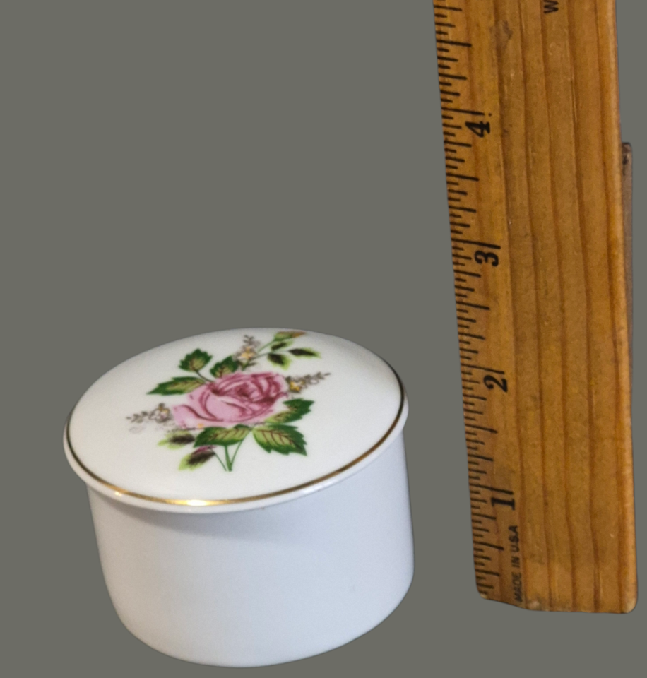 Vintage Fine Porcelain Leart Brazil Romantic Pink Roses Trinket Box | eBay