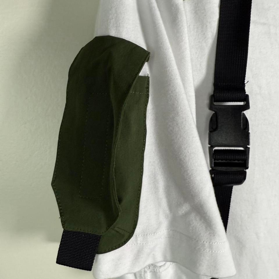 White and green Life Code Progressive tee XL with black adjustable ...