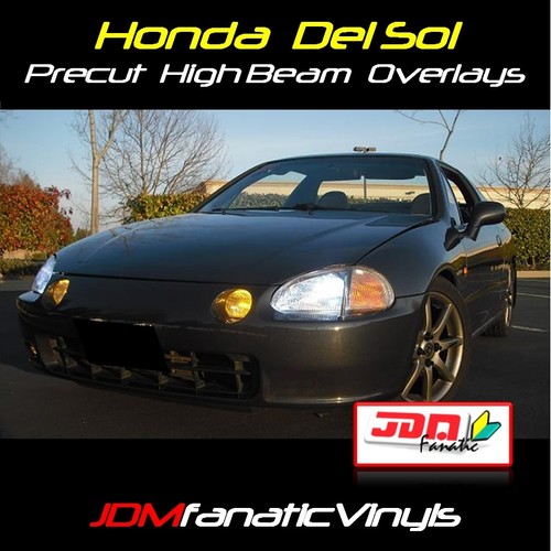 93-97 Civic Del sol SI High Beam Headlight JDM yellow Overlays TINT ...