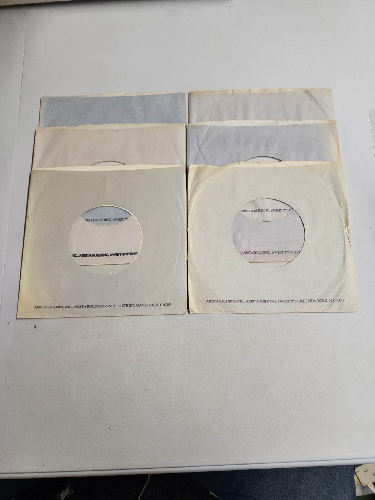 45 RPM 7" RECORD SLEEVES CO. SLEEVE 6 PACK SEE PHOTOS - Arista (SLV61-1 ...