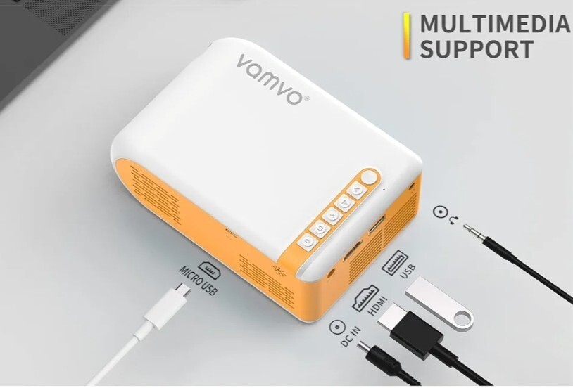 NEW VAMVO VF210 Mini Portable Projector 1920x1080 Large Screen ...