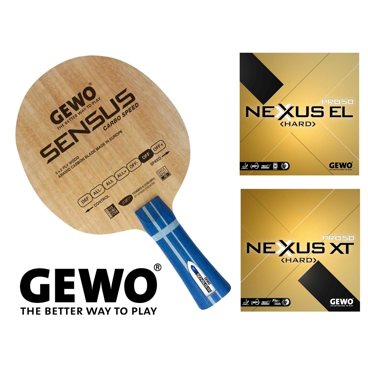 Pingponghouse GEWO Sensus Carbo Speed Combo Set # 1 | eBay