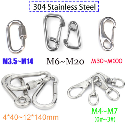 Locking Carabiner Clip Carabina Clips Snap Hook Heavy Duty,Rotating ...