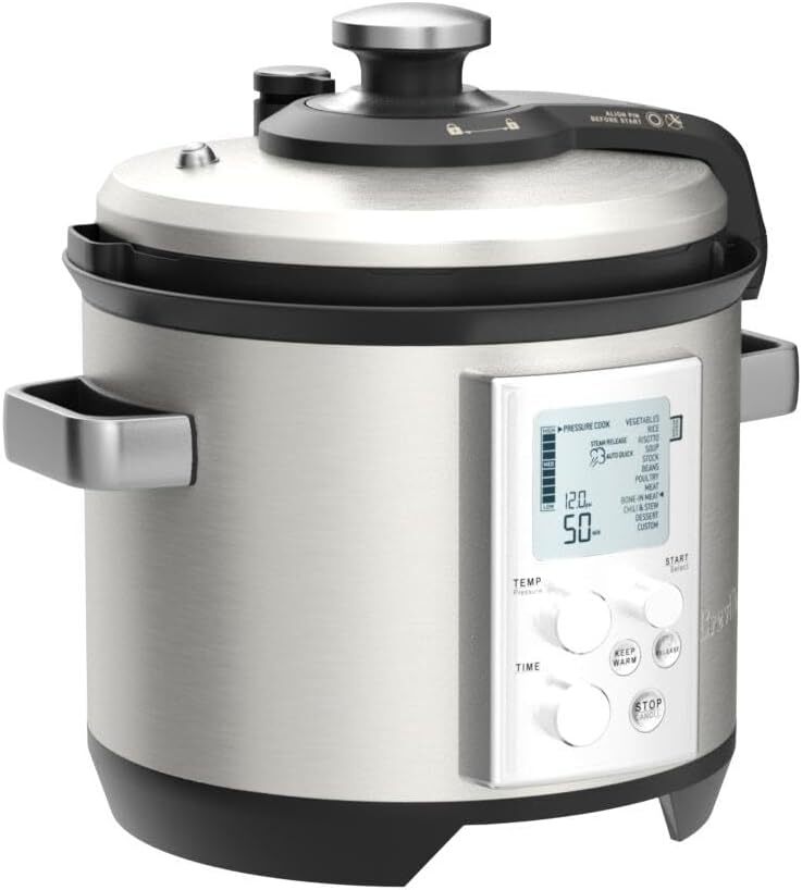 Breville Fast Slow Pro Pressure Cooker BPR700BSS, Brushed Stainless ...