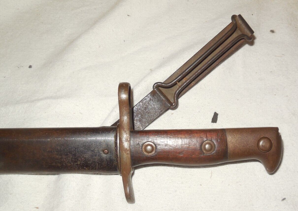 1901 Spanish American War US M1898 Bayonet & Metal Scabbard | eBay