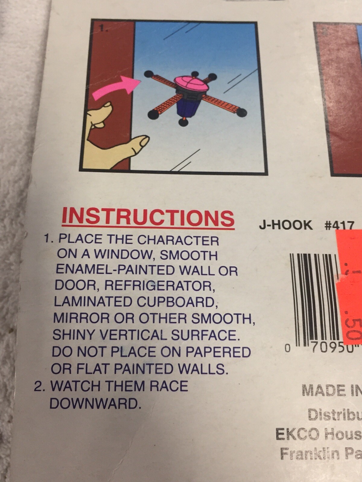 Vintage Dr. Clinger's Space Satellite NEW SEALED Wall Clingers Imperial ...