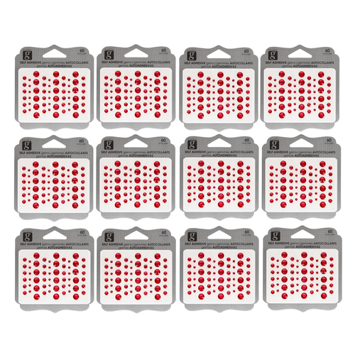 Hampton Art Adhesive Bling, Red, 12Pc, Gems, Gem Stickers, Jewels, 3D ...